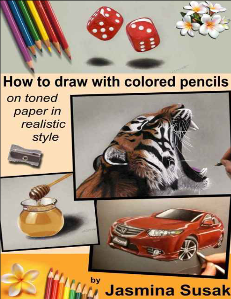 How to draw with colored pencils on toned paper: in realistic style ...